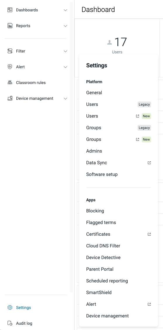 First Login to Lightspeed Filter
