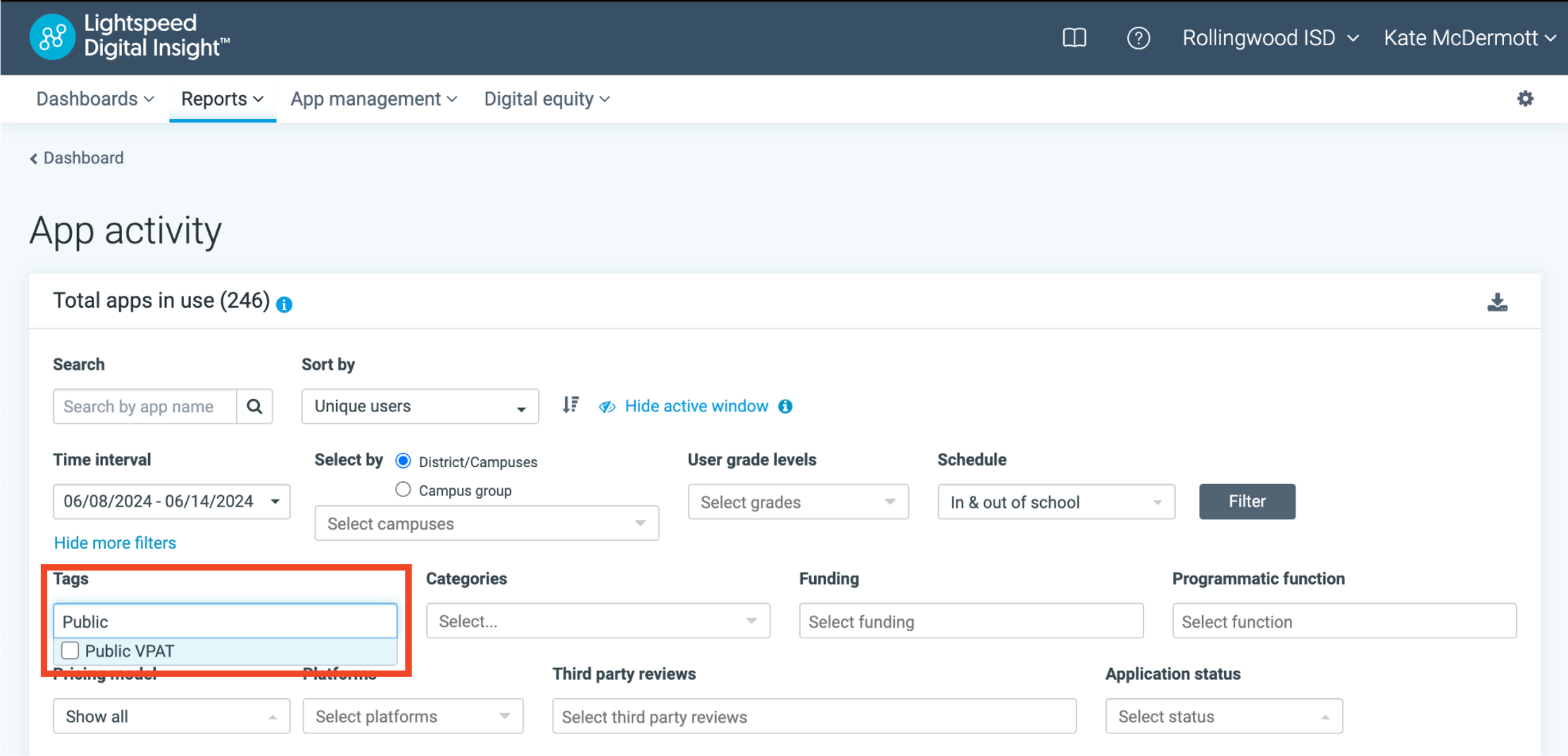 Release Notes - Lightspeed Digital Insight - New "Public VPAT" Tag