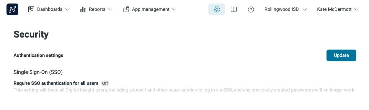 Lightspeed Insight - Security & Require SSO