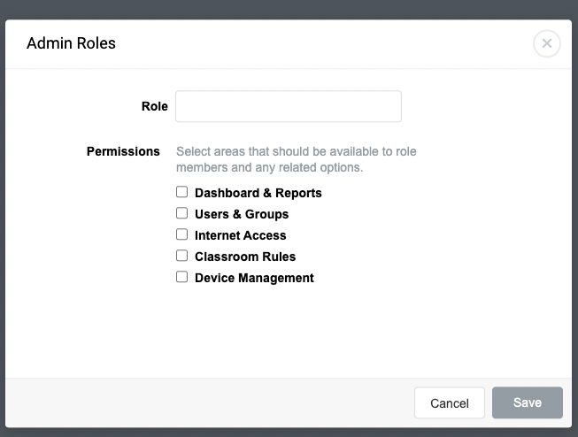 Setup Admin Roles for Lightspeed Alert